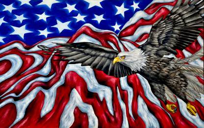 Poster Bald Eagle Birds Eagles Flag American Flag Eagle sl-12641 (LARGE ...