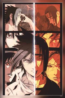 Sasuke And Itachi Naruto Shippuden Matte Finish Poster Paper Print ...