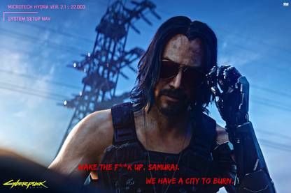 Cyberpunk 2077 Johnny Silverhand Quote Poster 18 x 12 inch 300 GSM ...