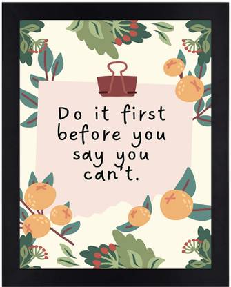 Motivational Brainy Quote Wall Art Framed Poster Paper Print - Quotes ...