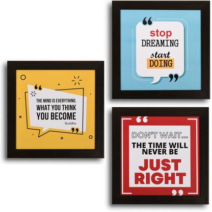 Motivational Quotes Frame Combo Set of 3 | Quotes Wall Frames for ...