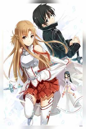 Sword Art Online Kirigaya Kazuto Yuuki Asuna Anime Cole Matte Finish ...