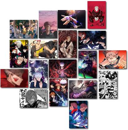 Jujutsu Kaisen-Japanese manga| PACK OF 18 Manga wall collage kit |Anime ...