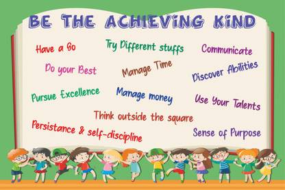 Kids Educational Sticker Poster|Wall Sticker Poster For Achievements ...
