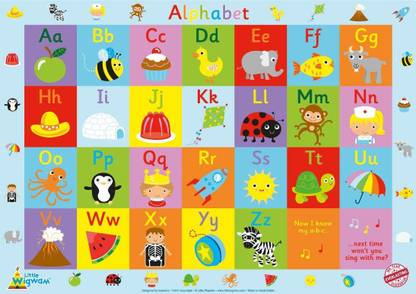 Abcd alphabet chart Poster Multicolor Photo Paper Print Poster ...