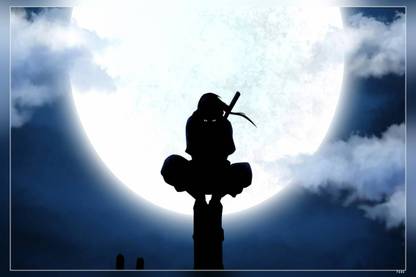 Uchiha Itachi Naruto Shippuuden Anbu Silhouette Matte Finish Poster P ...