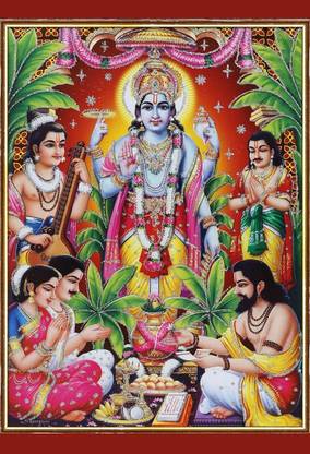Poster Lord Satyanarayan Satyanarayana Shree Satya Narayan sl-17528 ...