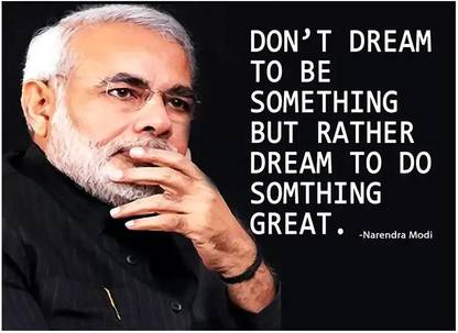 black poster of mr. narendra modi ji Fine Art Print - Places posters in ...