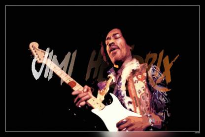 Singers Jimi Hendrix Matte Finish Poster Paper Print - Animation ...