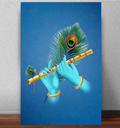 Lord Shri Krishna Poster for Room Paper Print - Religious posters in ...