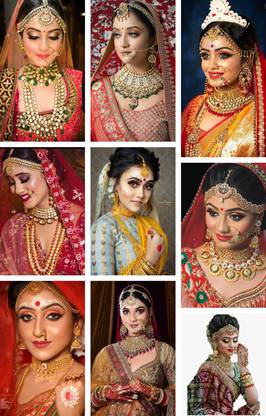 beauty parlour Bridal Mackup Wall Poster|| Set of 9 ||Poster for Shop ...