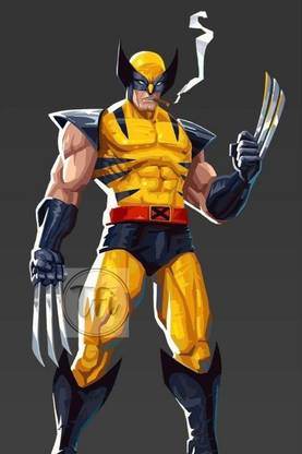 Superhero Wolverine Poster, Unframed, With Double Sided Tape Paper ...