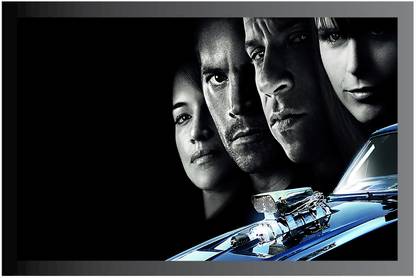 Fast and Furious Movie Frame Poster For Room Synthetic Wood Gloss ...