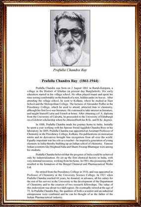 Poster Famous Scientists Prafulla Chandra Ray sl-12902 (Wall Poster ...