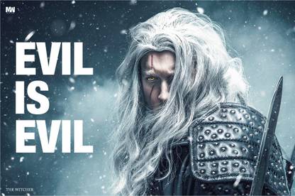 Witcher Netflix Evil is Evil Poster 18 x 12 inch Paper Print - TV ...