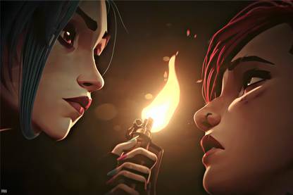 Arcane Vi and Caitlyn Poster 18 x 12 inch 300 GSM Paper Print - TV ...