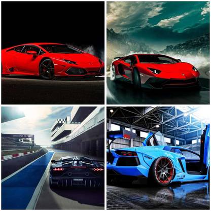 SPORT CAR and CAR Wall Poster/Cars Wall Posters (12x18 Inch)Multicolour ...