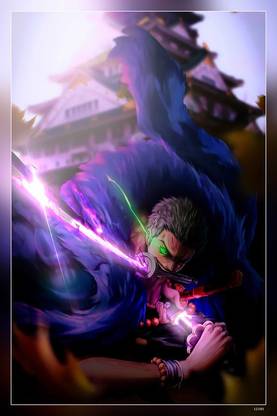 Roronoa Zoro Anime Luffy Onepiece Sword Matte Finish Poster Paper Print ...