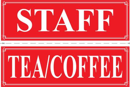 Poster School Sticker Staff Tea Coffee (Large Print, 36x24 Inches ...
