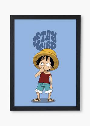 ANIME POSTER FRAME (MONKEY. D. LUFFY) - Black/White Wall Poster For ...