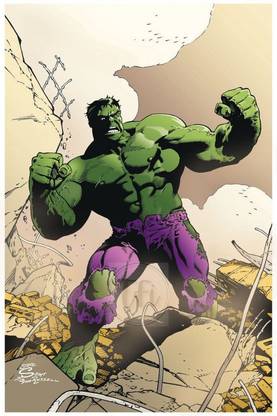 Hulk Poster |Superhero Hulk Posters | Unframed | With Self Adhesive ...