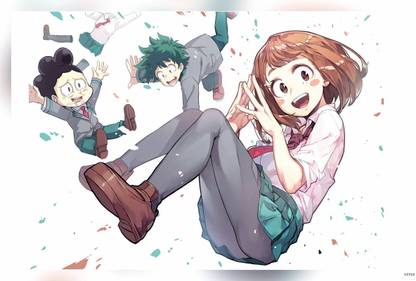 Boku No Hero Academia Uraraka Ochako Midoriya Izuku Mineta Minoru Matte ...