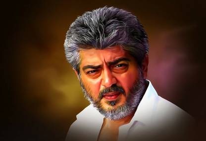 Poster Digital Art Tamil Superstar Auctor Ajith sl-17079 (Large Poster ...