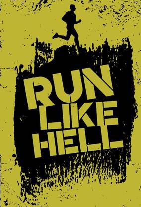 Poster Run Like Hell Inspirational sl-13616 (LARGE Poster, 36x24 Inches ...