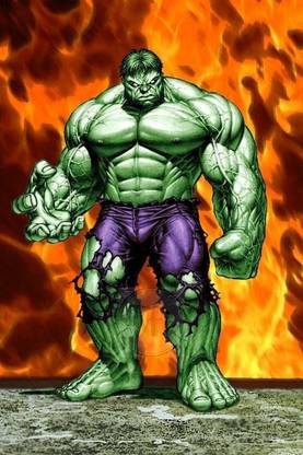 Hulk Poster |Superhero Hulk Posters | Unframed | With Self Adhesive ...