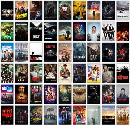 Aesthetic 54 Pcs Best Web Series and TV Shows Poster | Hollywood ...