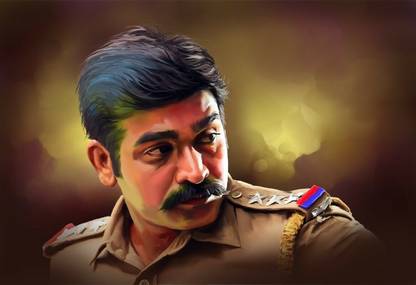 Poster Digital Art Tamil Superstar Actor Ajith sl-17078 (Wall Poster ...