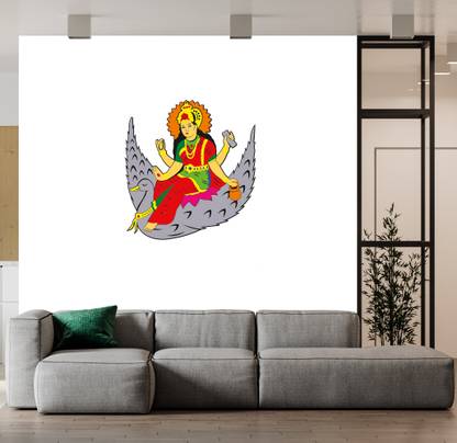 Goddess Brahmani Maa Self Adhesive Decorative Wall Sticker || (60cm X ...