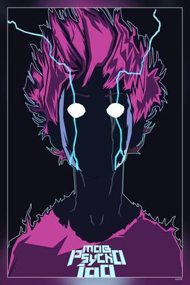 Mob Psycho Anime Art Pain Matte Finish Poster P-12378 Paper Print ...