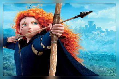 Brave Cartoon Movie Merida Archer Matte Finish Poster P-13647 Paper ...