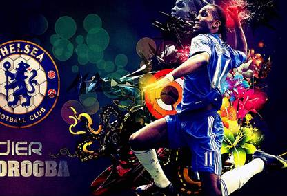 Poster Chelsea Drogba Football Club sl-12782 (LARGE Poster, 36x24 ...