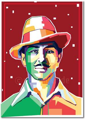 Revolutionary Bhagat Singh Wall Poster A4 Fine Art Print - Religious ...