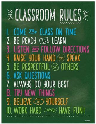 Classroom Rules Poster -Gloss HD 12 x 18 Inches - Classroom ...