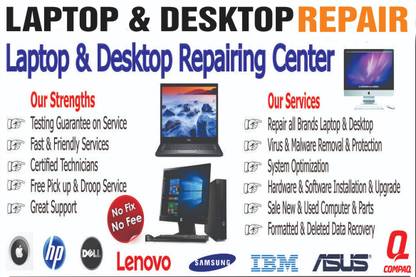 Poster Laptop & Desktop Repair For Shop sl-9874 (Large Poster, 36x24 ...