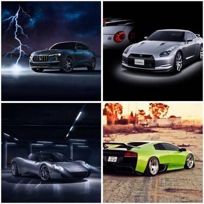 SPORT CAR and CAR Wall Poster/Cars Wall Posters (12x18 Inch)Multicolour ...