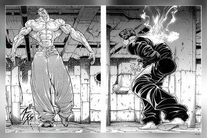 Baki The Grappler Anime Series Popoint Matte Finish Poster Paper Print ...