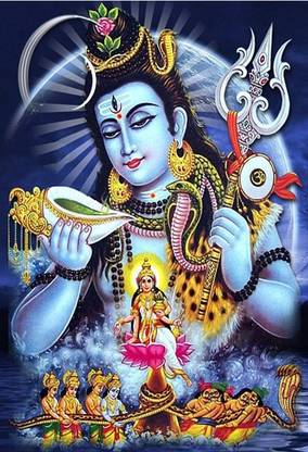 Poster Bholenath Lord Shiva In Samudra Manthan sl-9465 (Wall Poster ...