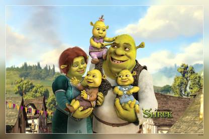 Shrek Cartoon Movie Matte Finish Poster Paper Print - Animation ...