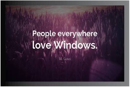 Bill Gates Motivational Poster with Frame Gloss Lamination M12 Paper ...