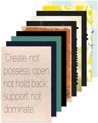 Quote and Motivational Poster Set of 10 (Size 45 x 30 cm )d20 Paper ...