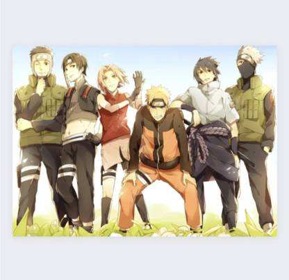 Team Naruto Standing Self Adhesive Poster NON FRAMED Photographic Paper ...