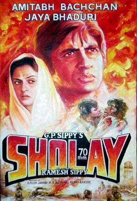 Poster Sholay Movie Next sl-13747 (LARGE Poster, 36x24 Inches, Banner ...