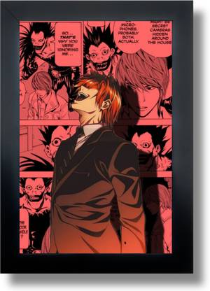 Light Yagami Death Note Anime Poster Frame Laminated Paper Print Paper ...