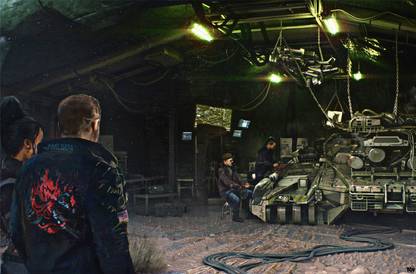 Cyberpunk 2077 V and Panam Militech Basilisk Tank Poster 18 x 12 inch ...