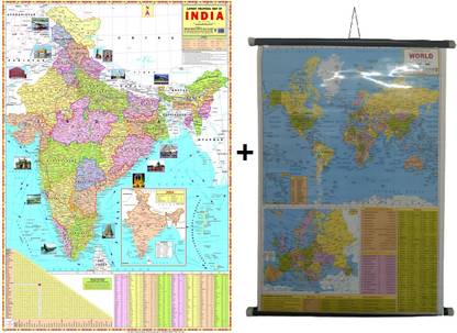 Learning Educational Charts for Kids | India Map & World Map Chart For ...