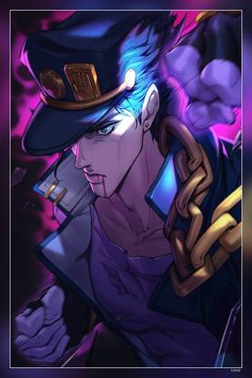 Jotaro Kujo Adventure Anime Jojos Bizarre Manga Matte Finish Poster P ...